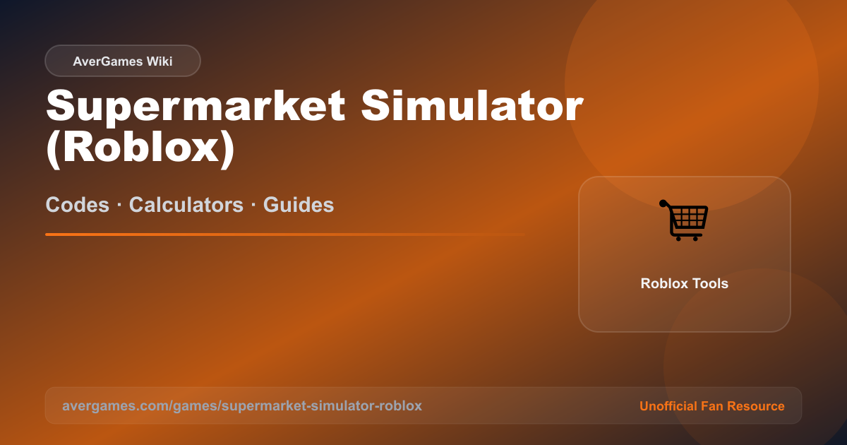 Supermarket Simulator Roblox Prices, Licenses & Guide | AverGames